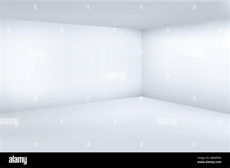 Empty White D Modern Room With Space Clean Corner Vector Illustration Space Room Interior
