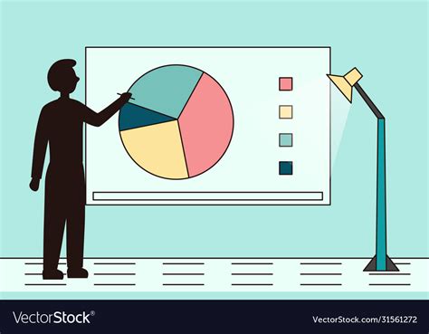 Concept Of Business Presentation Teamwork Vector Image
