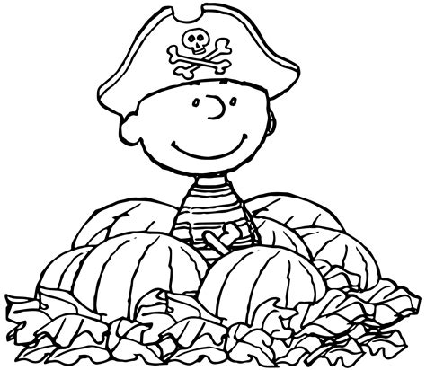 Charlie Brown Halloween Coloring Page