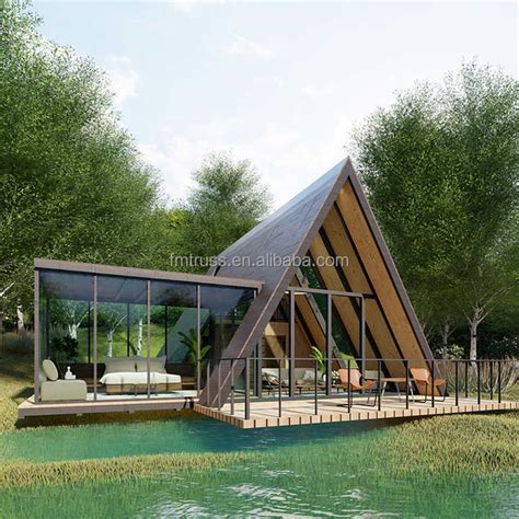 Triangle Trilateral Wood Made Small Cabin Moduler Homes