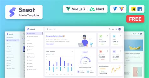 Sneat Free Vuetify Nuxtjs 3 Admin Template