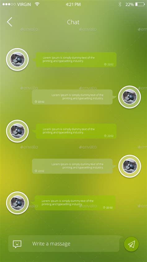 Chatting Ui Web Elements Graphicriver