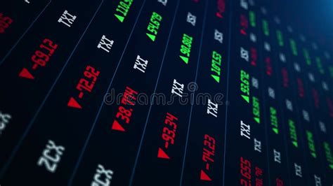 Stock Index Chart With A Graph Diagram Display And Monitors Growth And Loss Stock Footage