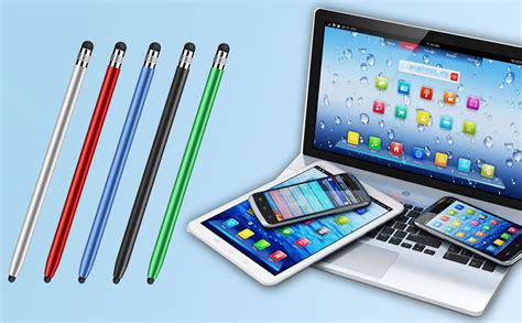 Jp タッチスクリーン用スタイラスペン 5本パック Ipad Iphone Android Phone タブレット スタイリスト用スタイラス高感度and精度の細字ラバー