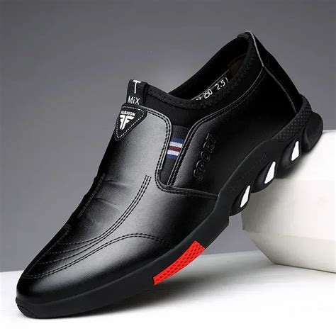 Sapatos Casuais Masculinos De Couro Primavera 2024 Sapatos Masculinos Confort Veis Silp Em