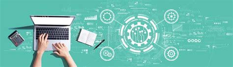 Automation Concept With Person Using A Laptop Stock Image Image Of Automation Concept With Person Using A Laptop Stock Image Image Of