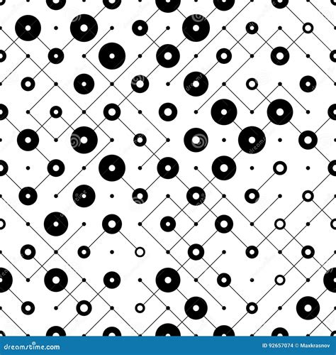 Seamless Circuit Board Pattern Stock Vector Illustration Of Geometric Elements 92657074