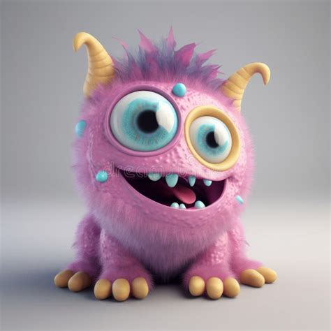 Cute Monster D Render Stock Illustration Illustration Of Character