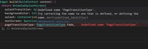 PageTransitionType Throws An Error Issue Clean Code Dev Animated Splash Screen GitHub