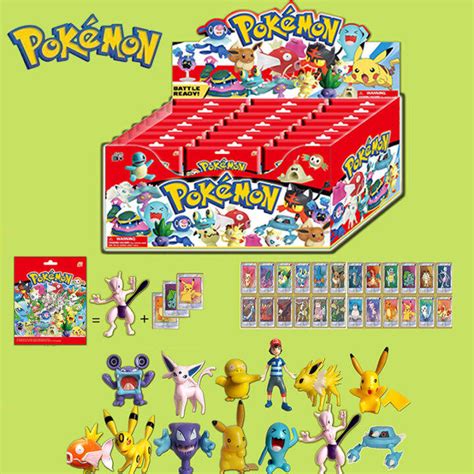 16 24ชิ้นกล่อง Pokémon Pikachu ตาบอดกล่องของเล่นรูปการกระทำรุ่นตุ๊กตาอะ