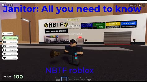 Janitor All You Need To Know Nbtf Roblox Youtube