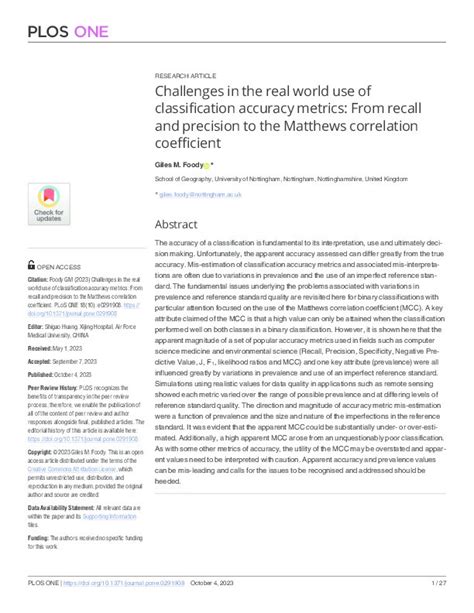 Challenges In The Real World Use Of Classification Accuracy Metrics From Recall And Precision