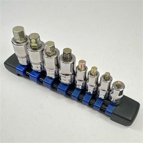 Snap On 8 Pc Combination Drive Metric Hex Bit Stubby Socket Driver Set 3 10 Mm 208eftamxsy