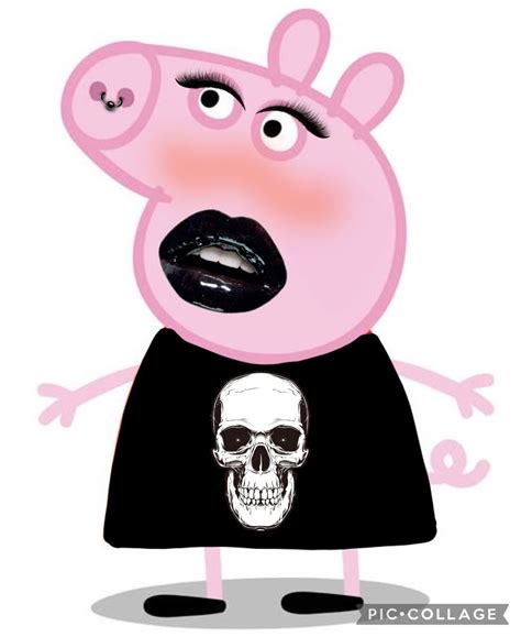 Emo Peppa 🖤 In 2025 Peppa Emo Peppa Pig