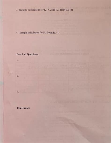 Answer Questions 1 4 Of Anaylsis And Calculations