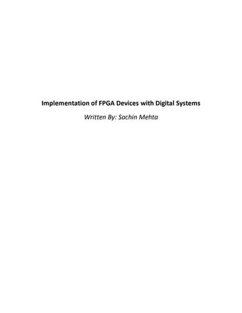 Fpga Implementation With Digital Devices Pdf