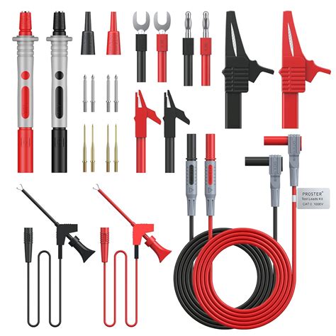 Proster Multimeter Test Leads Kit 24 In 1 Multimeter Leads With 8 Pcs