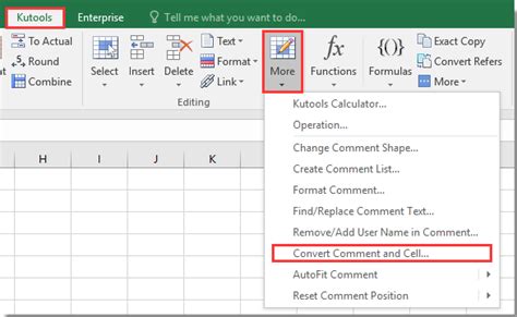 How To Insert Formula Result In Excel Comment