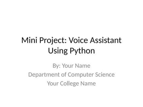 Voiceassistantprojectpresentationpptx