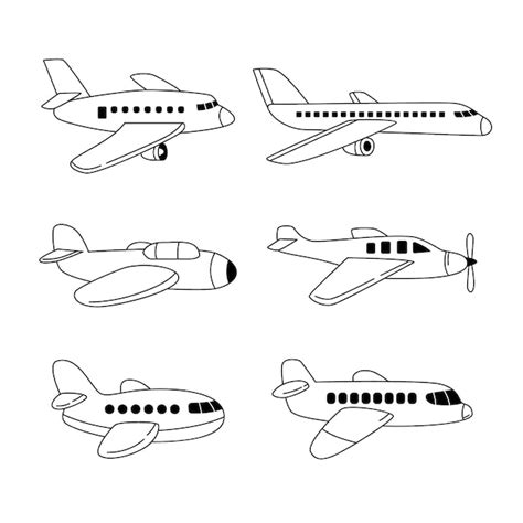 Airplane Clipart Black And White