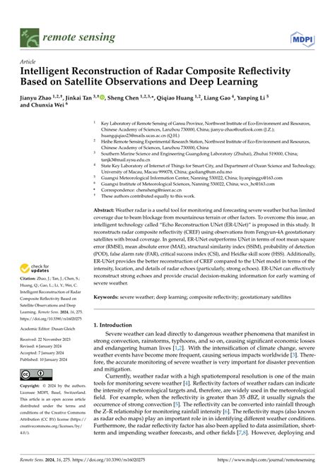 Pdf Intelligent Reconstruction Of Radar Composite Reflectivity Based