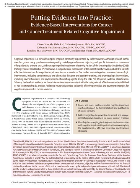 Pdf Putting Evidence Into Practice Evidence Based Interventions For