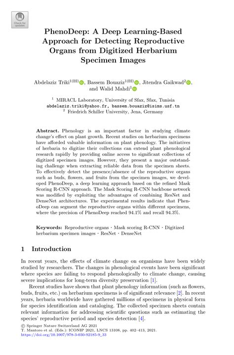 Pdf Phenodeep A Deep Learning Based Approach For Detecting Reproductive Organs From Digitized