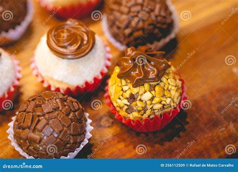 Brazilian Gourmet Brigadeiro Brazilian Food Dessert Stock Image