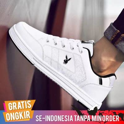 Jual Sepatu Sneakers Import Pria Playbabe Original Mos Mesh Putih Sneaker Kasual Sepatu Tinggi