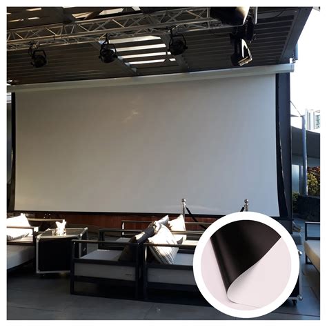 White Black Pvc Matt White Film Folding Projection Screen Fabric China White Black Projection
