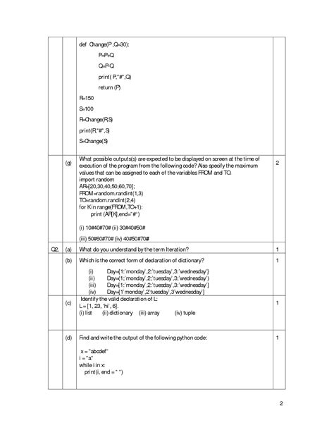 Solution Computer Science For Class Xii 083 Sample Paper For Exam