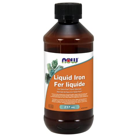 Now Liquid Iron Iron Taste Free Ferric Glycinate 237ml