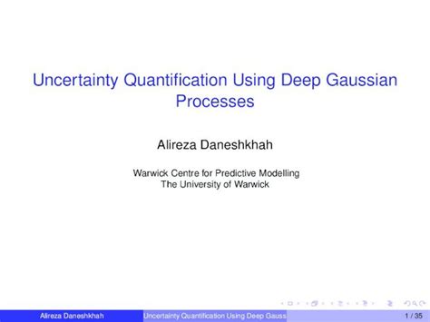 PDF Uncertainty Quantication Using Deep Gaussian Processes Deep Gaussian Process K