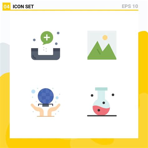 Stock Vector Icon Pack Of 4 Line Signs And Symbols For Call Photo