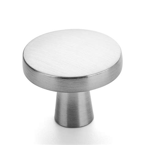 5 Pack Drawer Pulls 1 1 4 Inch Kitchen Cabinet Knobs Brushed Nickel Round Dresser