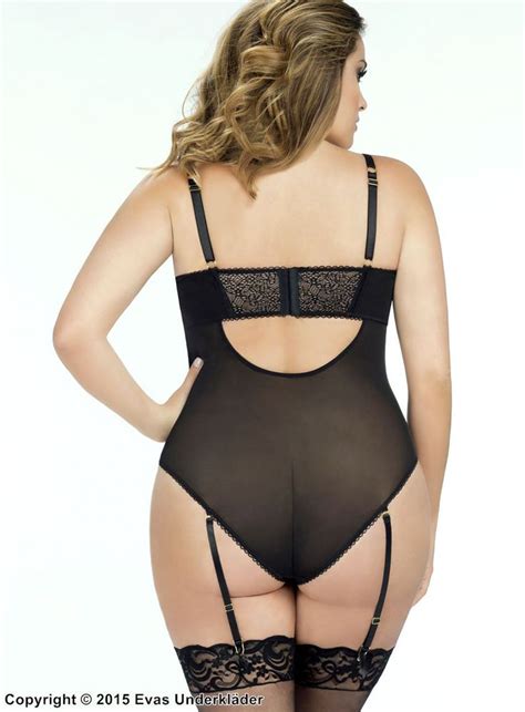 Skir Teddy Med Spets Rutor Plus Size Sexy Women In Lingerie Luxury