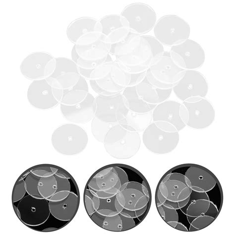 Sopotutu Earring Backs For Droopy Ears Clear Disc Pads 50pcs Craft