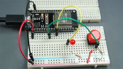 dùng nút nhấn esp32 điều khiển đèn led digital input and output iot zone