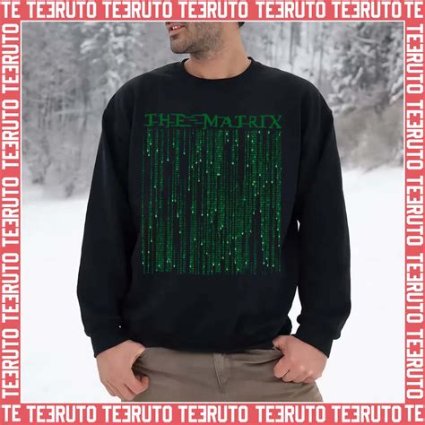 Black Matrix Green Code Unisex Sweatshirt Teeruto