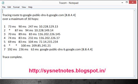 Tracert From Cmd Prompt And Save Result In A Notepad Batch File