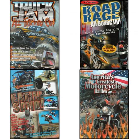 Auto Truck And Cycle Extreme Stunts And Crashes 4 Pack Dvd Bundle Truck