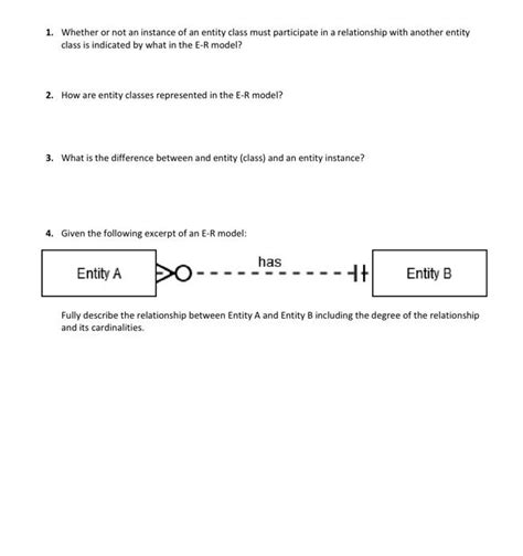 solved 1 whether or not an instance of an entity class must
