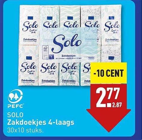 Solo Zakdoekjes 4 Laags Aanbieding Bij Aldi Folderfeest Nl
