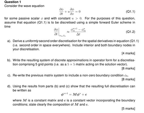 [solved] question 1 consider the wave equation del phi