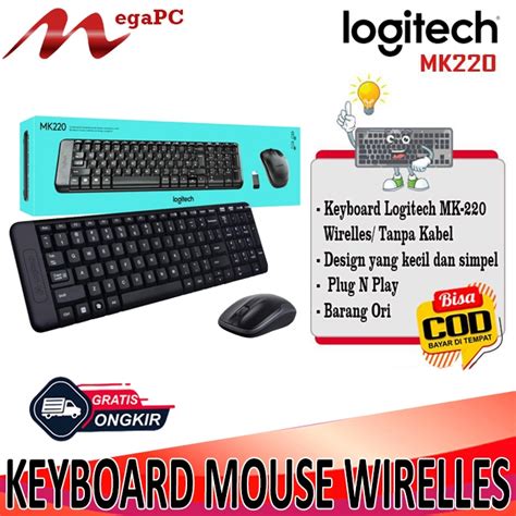 Jual Keyboard Mouse Wirelles Logitech Mk 220 Logitech Keyboard Mouse Wireless Original