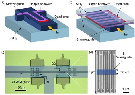 Figure 1 Hybrid Integrated Comb Nanowire Detectors On An Optical
