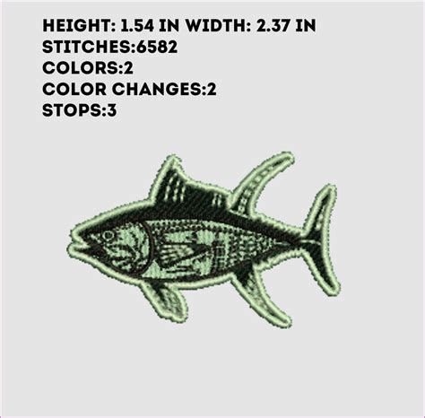 Fish Embroidery Designs Fish Embroidery Design Machine Etsy