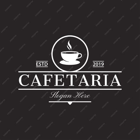Concepto De Estilo Vintage De Diseño De Logotipo De Cafetería Vector