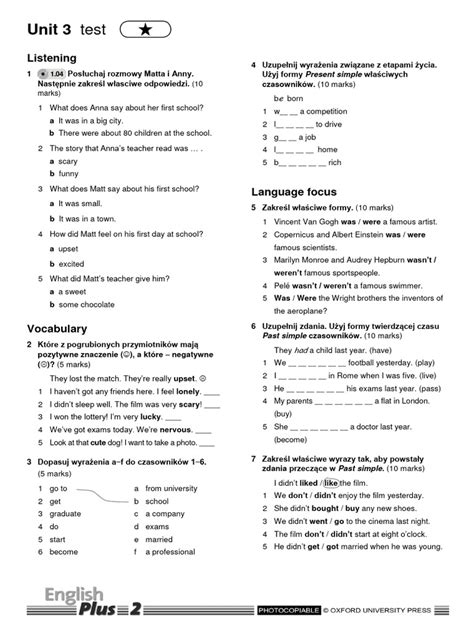 Unit 3 Basic Test Pdf