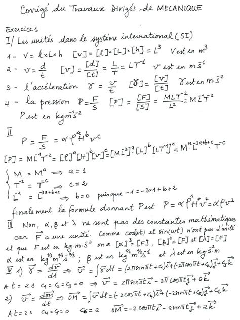 corrigé td mécanique fss pdf